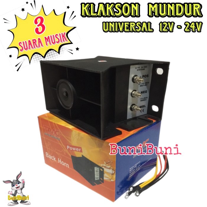 Jual Klakson Mundur Atret / Back Horn / Alarm Mundur Mobil Truk 3 Suara ...