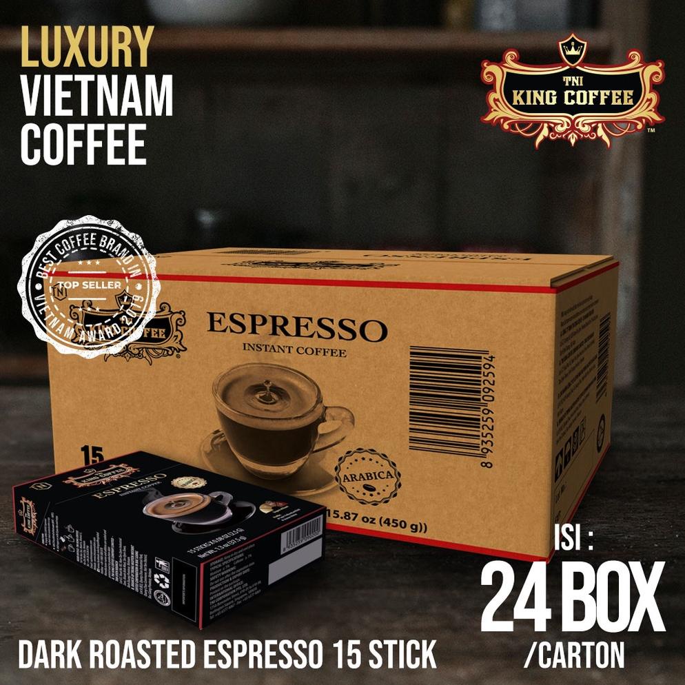 Jual DUS KARTON King Coffee Espresso Instant - 24 box Per box Isi 15 Sachet Kopi Vietnam Trung ...