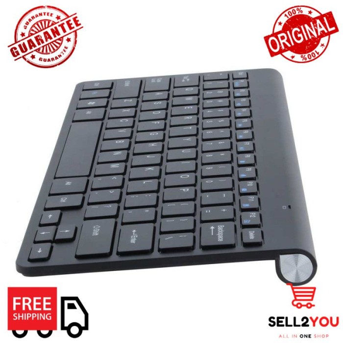 Jual Wireless Mini Keyboard Portable Android Windows Hitam Smart TV Box ...