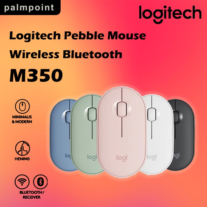 Jual Logitech Pebble Wireless Bluetooth Mouse M350 Original Garansi Resmi | Shopee Indonesia