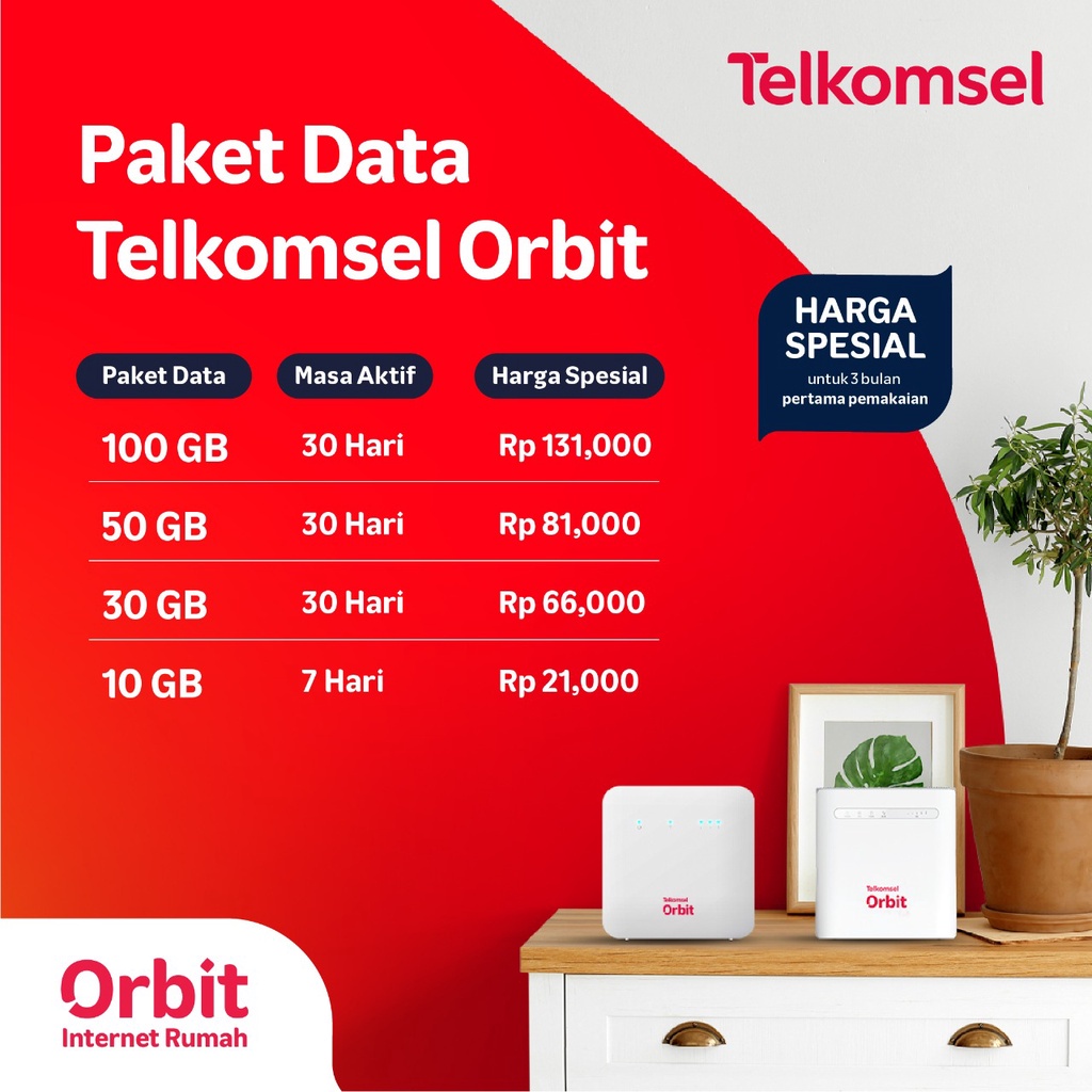 Jual Telkomsel Orbit Star 3 Modem WiFi 4G High Speed Bonus Data with ...