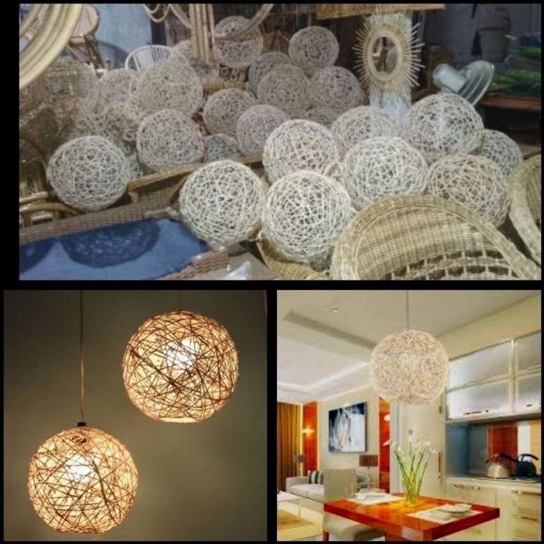 Jual Bola Rotan 30Cm Kap Lampu Ready Stock | Shopee Indonesia
