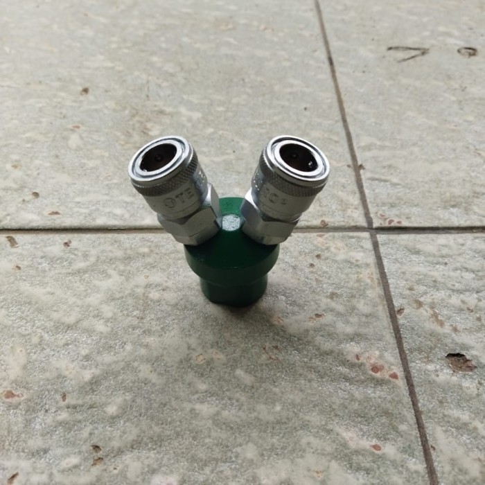 Jual TEKIRO Air Quick Coupler 2 Way Coupler Cabang 2 arah | Shopee Indonesia