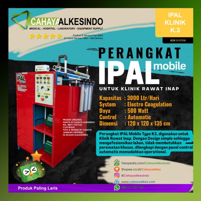 Jual [New] Ipal Portable Mesin Pengolahan Limbah Klinik Rawat Inap Type ...