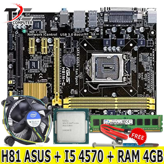 Jual Mainboard Mobo Motherboard Intel H81 DAN PROCESSOR HASWELL RAM 4GB ...