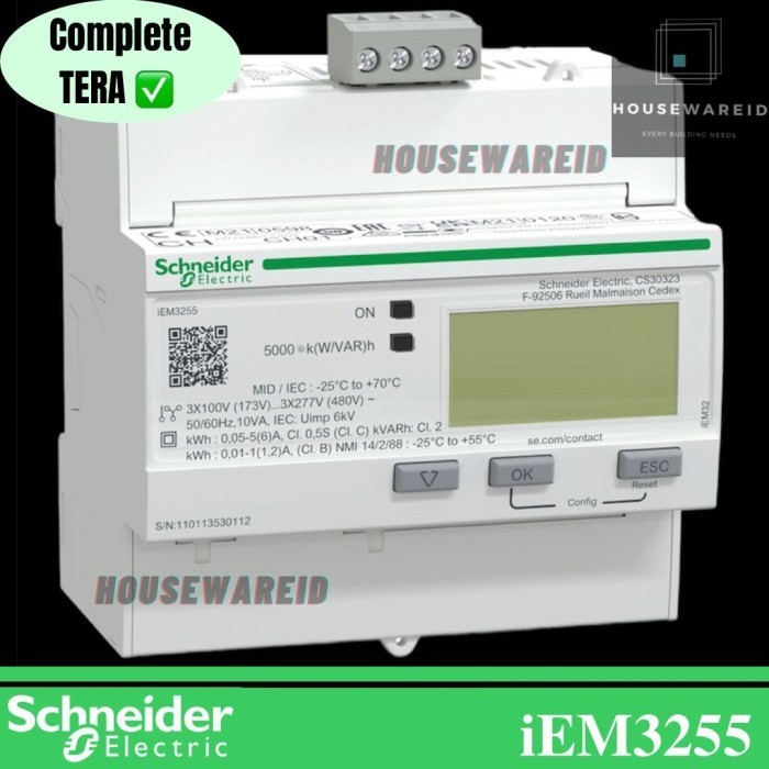Jual [New Ori] Iem3255 Kwh Meter Digital Schneider 3 Phase A9Mem3255 ...