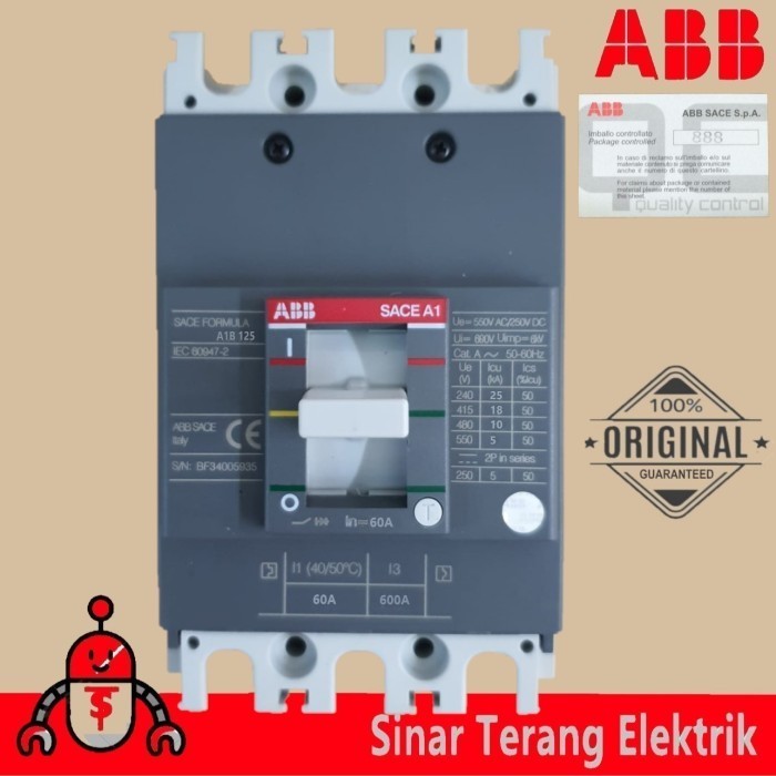 Jual [New Ori] Abb Mccb 3P 60A 18Ka A1B 125 Tmf60 1Sda066703R1 Terbaru | Shopee Indonesia