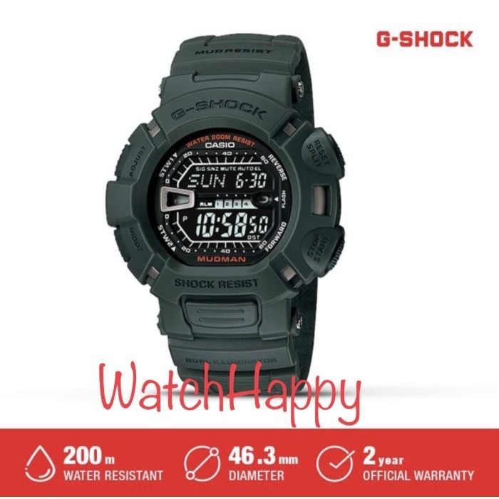 Jual Ready Casio G-Shock G-9000-3Vdr G-9000-3V Digital Green Army Resin Original Berkualitas ...