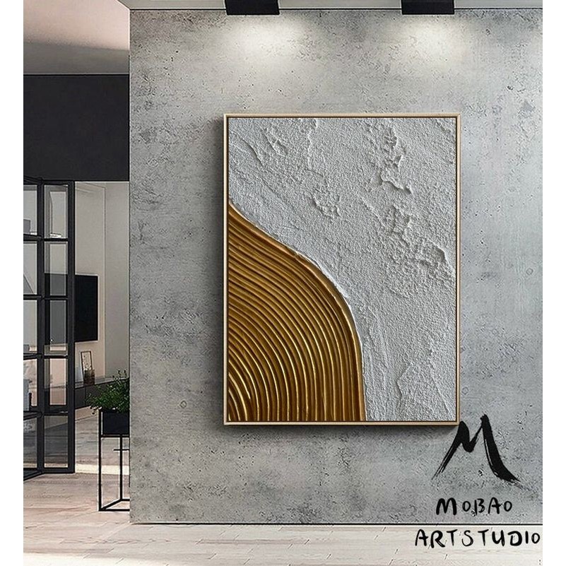 Jual Lukisan Abstrak Minimalis Tekstur Modern art 3D Hiasan Dinding ...