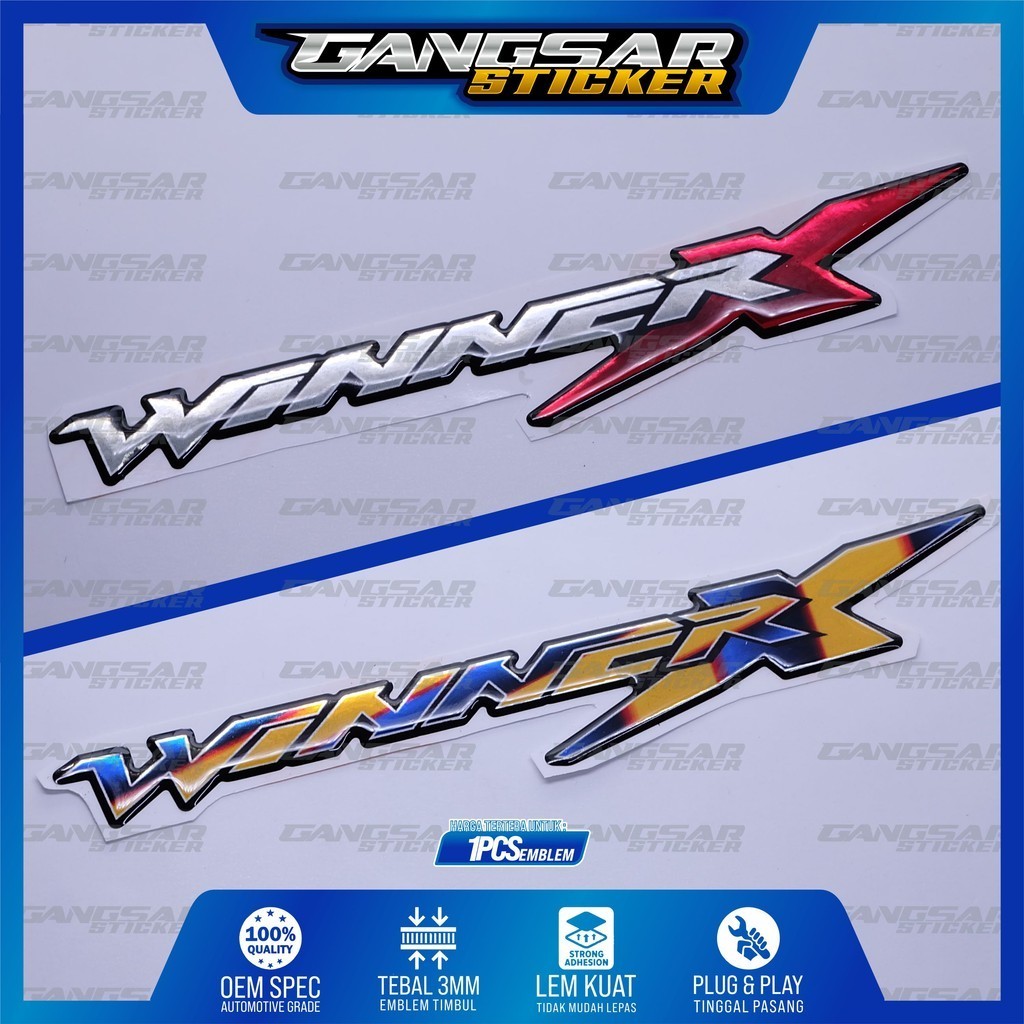 Jual Emblem honda winner x / emblem timbul honda winner x / emblem ...