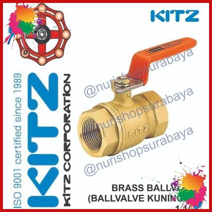 Jual ball valve / stop kran kuningan / brass ballvalve kitz 1 1/2" 1 1/2in [nur] | Shopee Indonesia