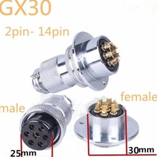 Jual Konektor Connector CB GX30 8p Besi DX 30 set 8pin 30mm 30 mm mili dre3 Segera Beli | Shopee ...