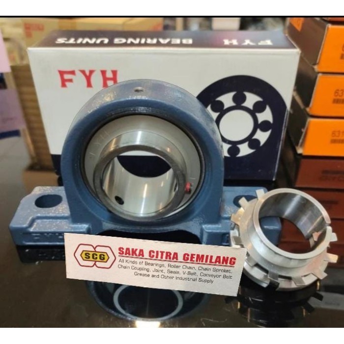 Jual New Pillow Block Bearing Ukp 208 Merk Fyh Adapter Komplit Merk Asb Limited | Shopee Indonesia