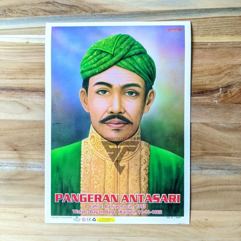 Jual Poster Gambar Pahlawan Pangeran Antasari / Pahlawan Nasional ...