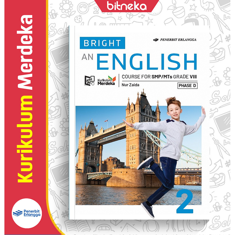 Jual Buku Teks Siswa Bahasa Inggris : Bright an English Jilid 2 SMP/MTs Kelas 8 - Nur Zaida K ...