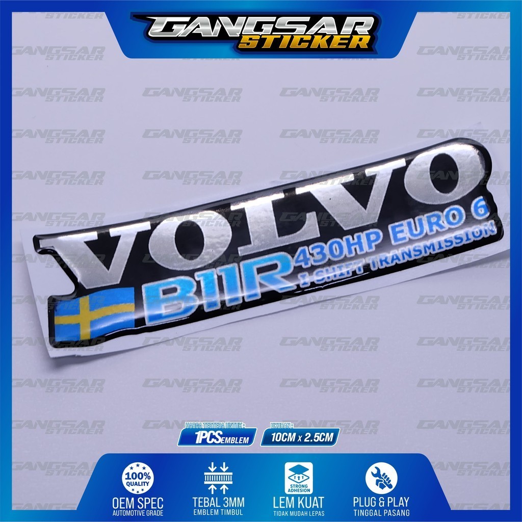Jual Emblem logo volvo b11r / emblem timbul volvo b11r / sticker volvo ...