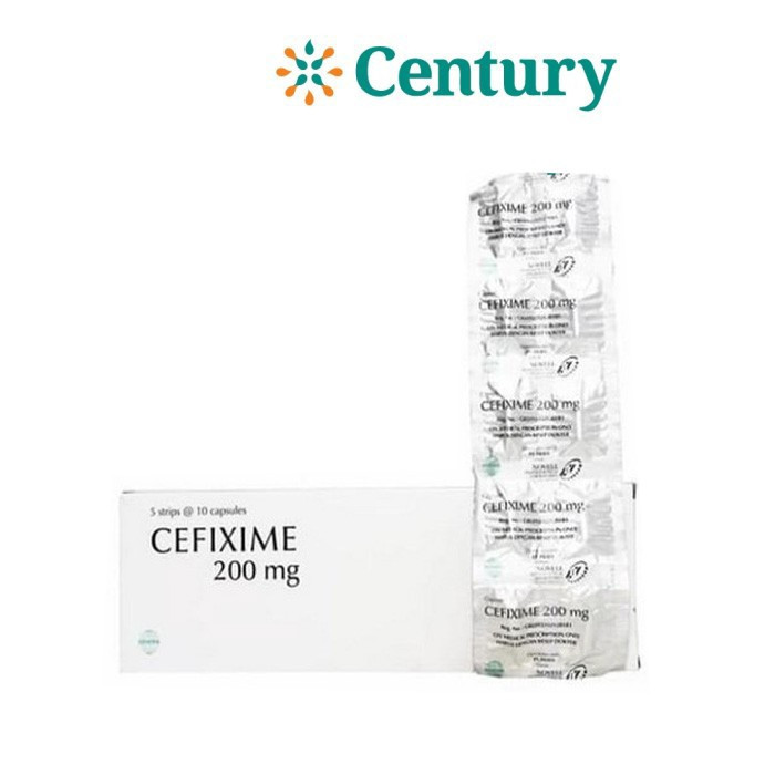 Jual Cefixime Trihydrate 200 mg 1 Strip Isi 10 Tablet / Obat Antibiotik ...