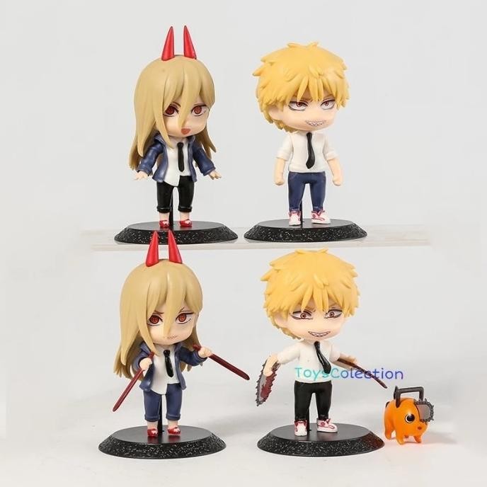 Jual ACTION FIGURE CHAINSAW MAN DENJI POWER POCHITA SET TOPPER CAKE ...