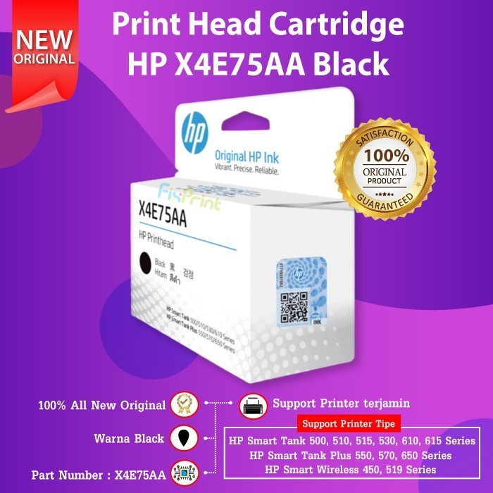 Jual Print Head Hp X4E75Aa Black Cartridge Printer Smarttank 515 615 ...
