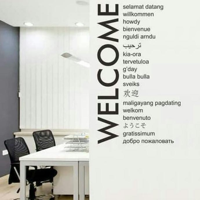 Jual New Sticker Welcome Selamat Datang Wall Stiker Dingding Kafe Kaca ...
