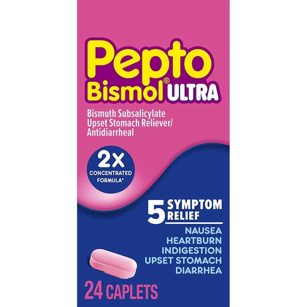Jual Pepto Bismol Ultra Caplets 2X Concentrated Formula Upset Stomach ...