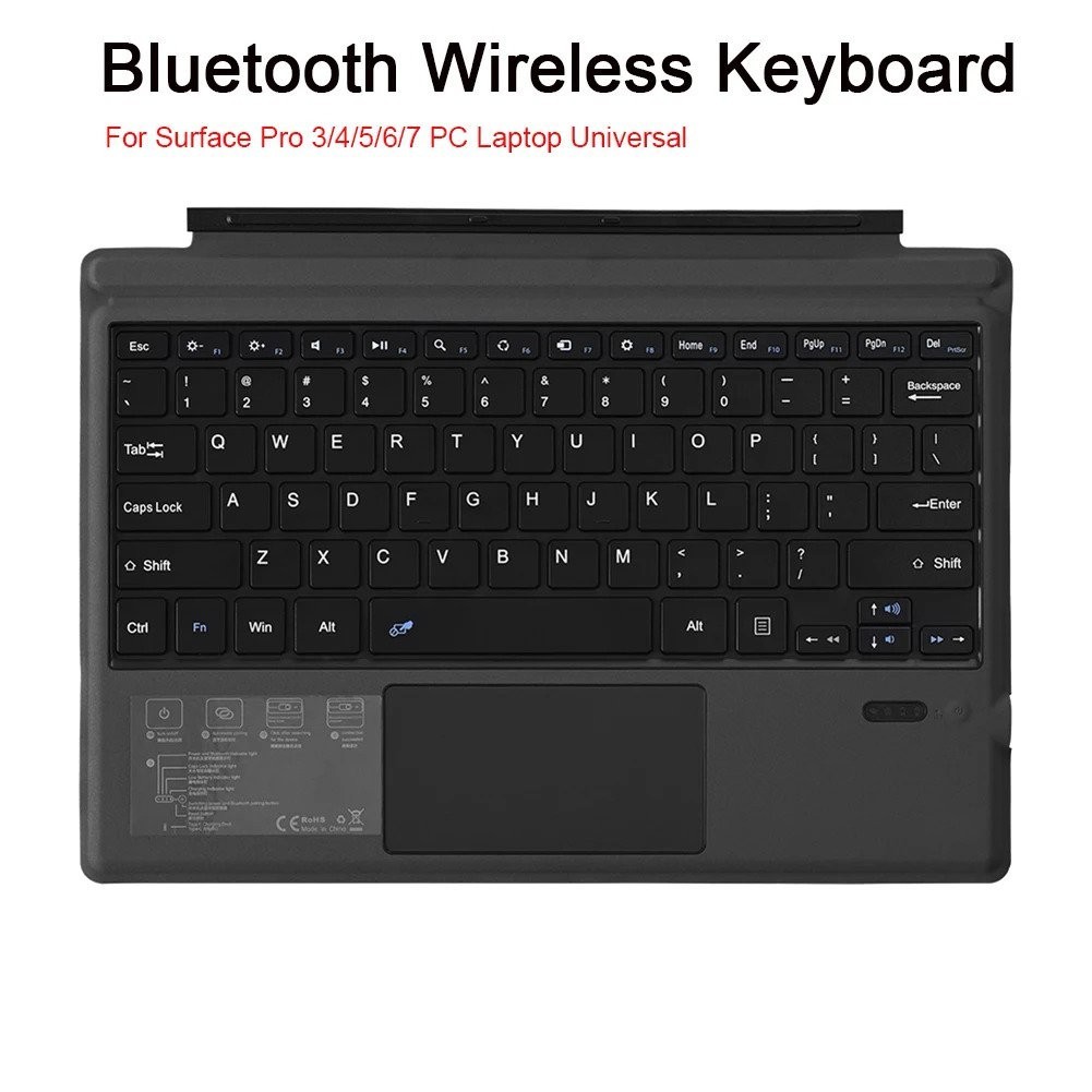 Jual Keyboard Nirkabel Bluetooth, untuk Microsoft Surface Pro 3 4 5 6 7 ...