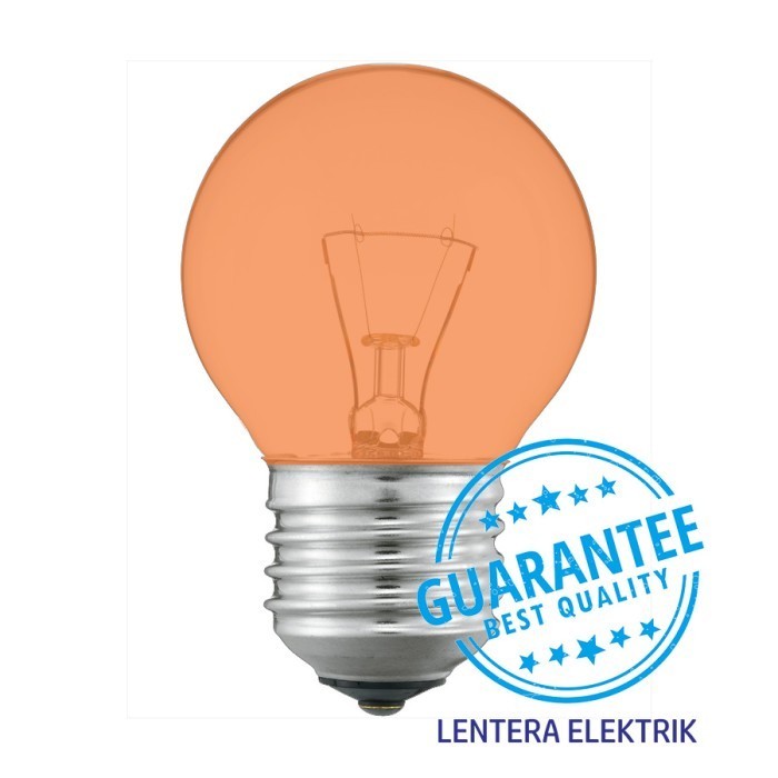 Jual PHILIPS Siawet Lampu Pijar Warna P45 15W Orange | Shopee Indonesia