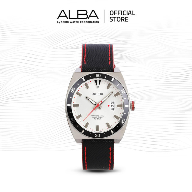 Jual ALBA Jam Tangan Pria AS9D13X1 Quartz Genuine Leather Hitam Watch ...