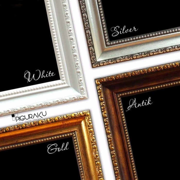 Jual 6R Pigura Bingkai Foto - Frame Classic - White, Silver, Gold ...