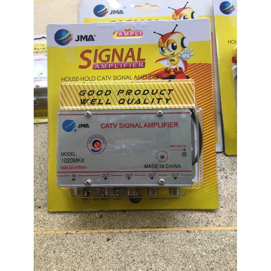 Jual Booster Antena Tv Splitter Signal Amplifier 4 Way 20 Db Jma ...