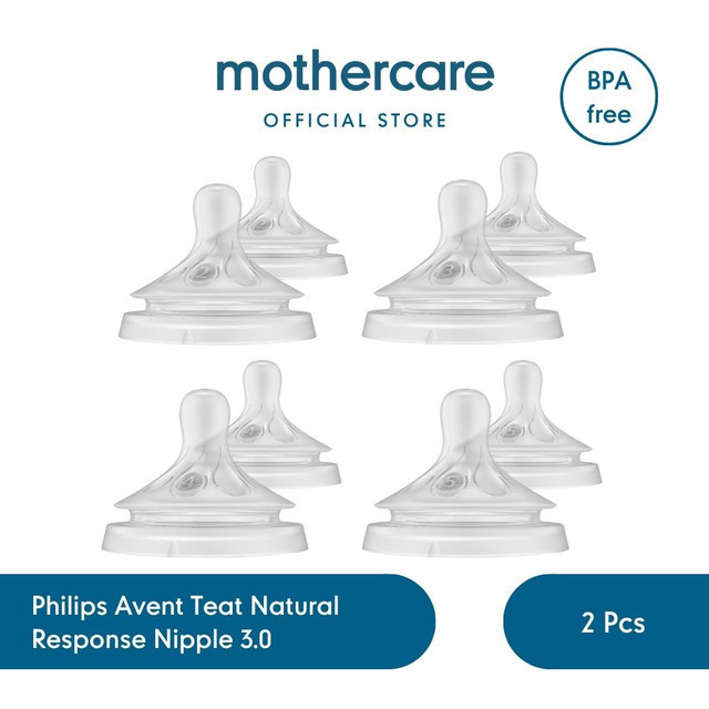 Jual Philips Avent Teat Natural Response Nipple 3.0 2 Packs - Dot Botol ...