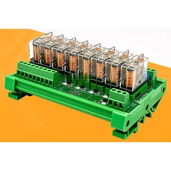 Jual READY 8 channel Omron PLC control panel relay module G2R-1-E 16A ...