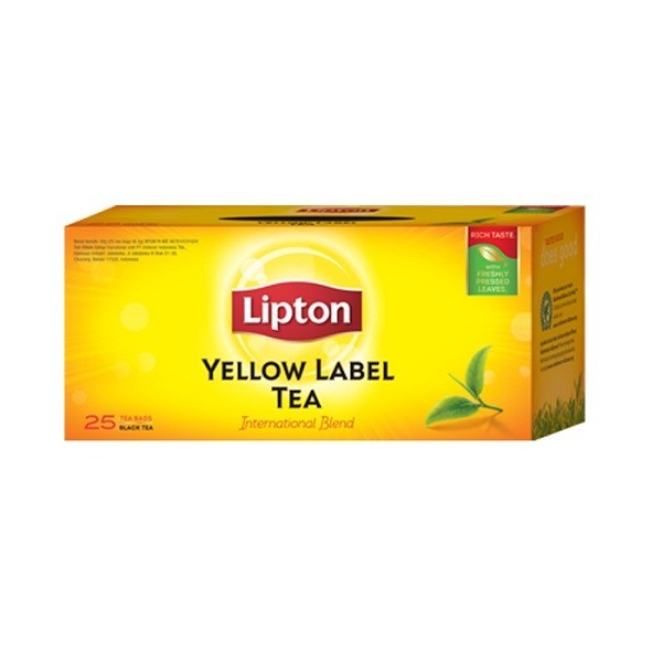 Jual LIPTON YELLOW ENVELOPE TEA BAG ISI 25 PCS - TEH | Shopee Indonesia