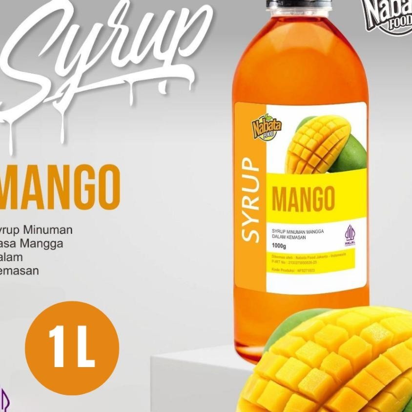 Jual Sirup Mangga 1 Liter Nabata Food Syrup Mango Botol Plastik | Sirup ...