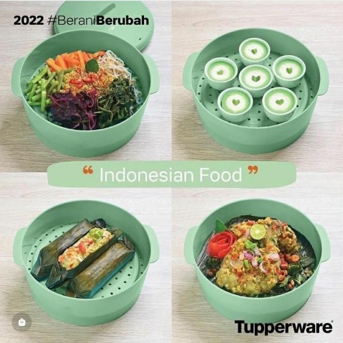 Jual TUPPERWARE STEAMER KUKUSAN 1 LAYER TANPA TUTUP WARNA MERAH ...