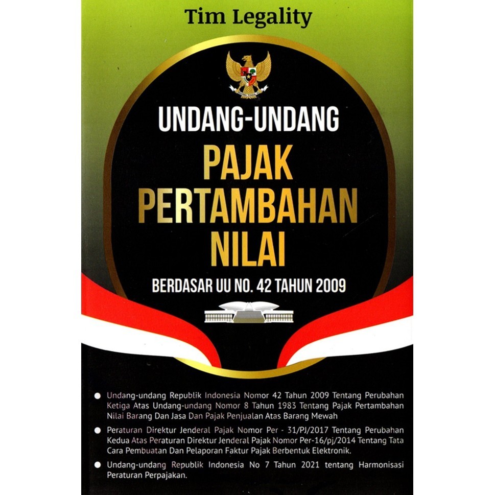 Jual Undang-Undang Pajak Pertambahan Nilai Berdasar Uu No. 42 Tah ...