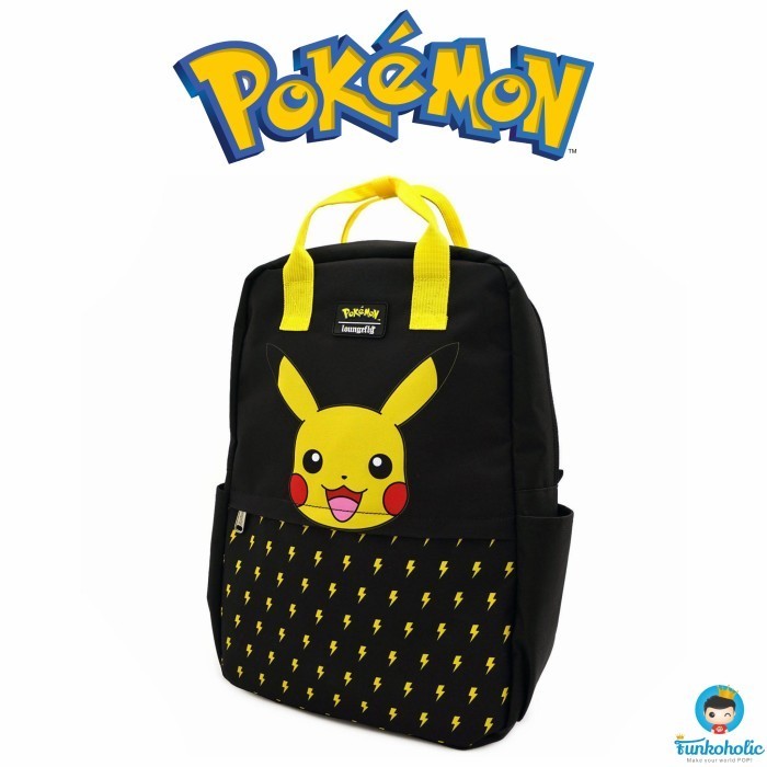 Jual Loungefly Pokemon Lightning Bolt Pikachu Nylon Square Backpack ...