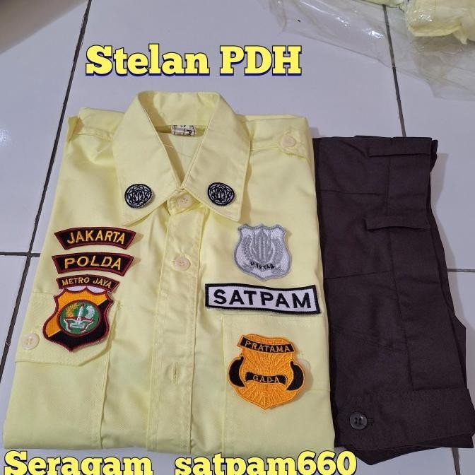 Jual Seragam Satpam Security PDH dan PDL Cream terbaru 2023 | Shopee ...