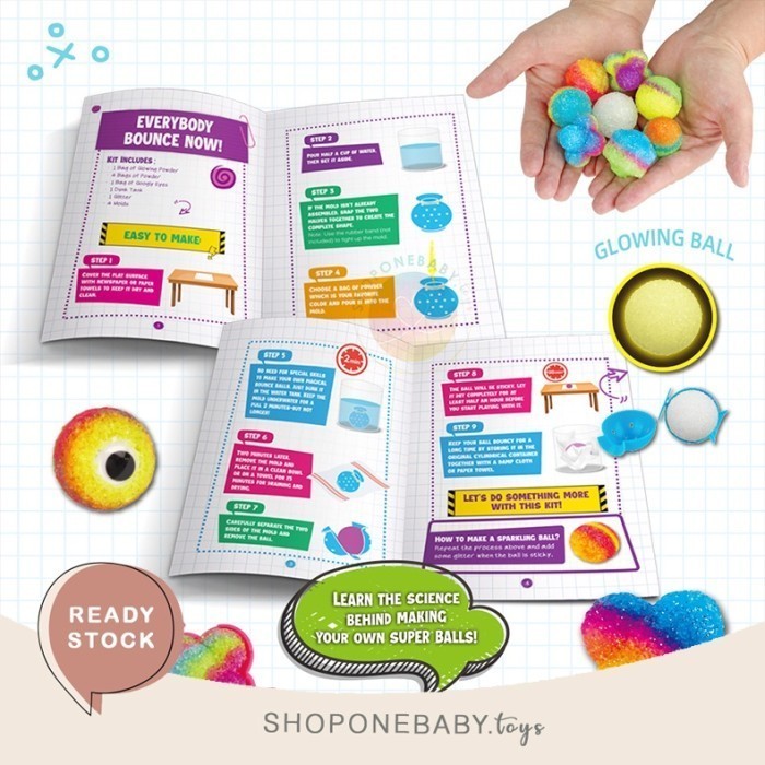 Jual DIY Bouncy Ball Science Experiment Set STEAM Project Mainan Sains ...