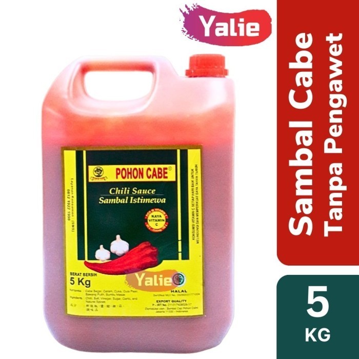Jual Saos Sambal Pohon Cabe 5kg Saus Sehat Enak Tanpa Pengawet Pewarna ...