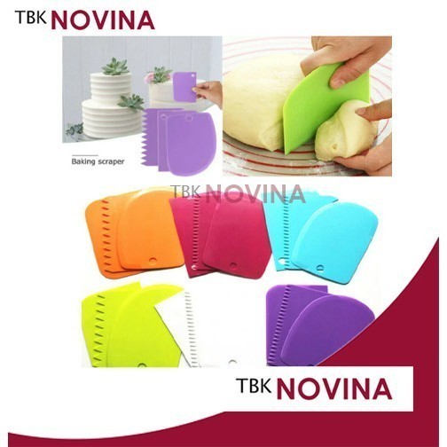 Jual SCRAPER 3 IN 1 ALAT POTONG ADONAN KUE / PISAU ADONAN PLASTIK ...