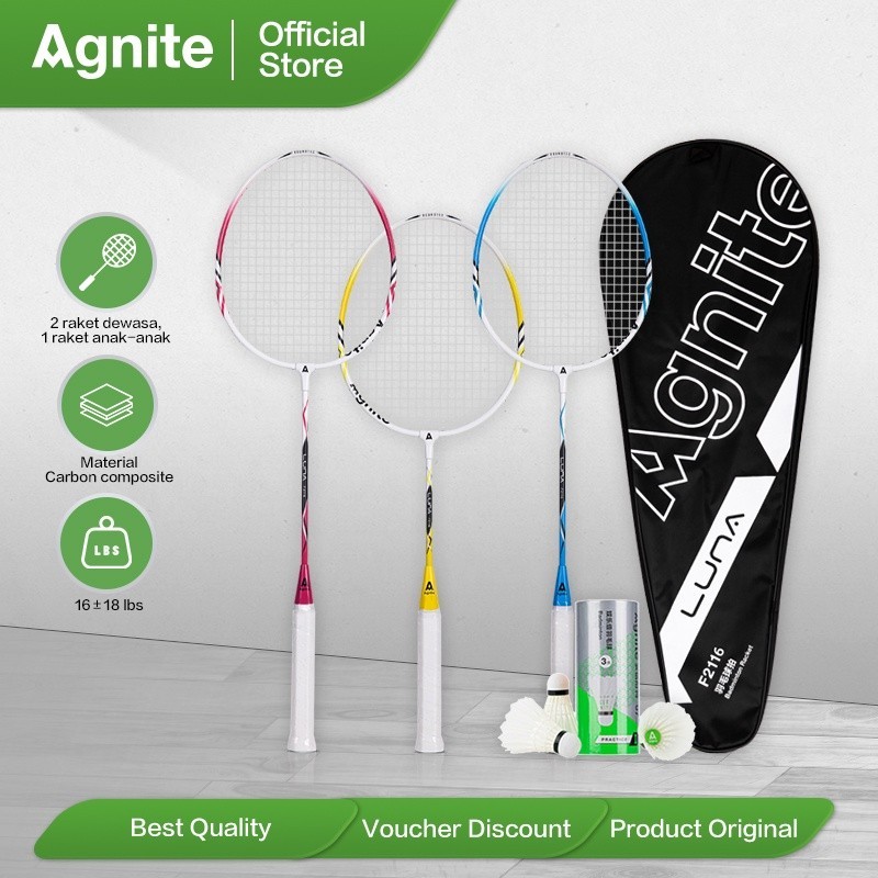 Jual Agnite Badminton Racket / Raket badminton / Raket Bulu Tangkis Isi ...