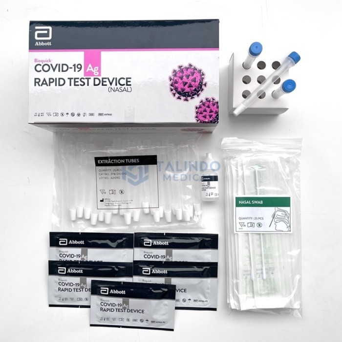 Jual Alat Tes Swab Antigen Nasal Panbio Abbott Akl Sebox Isi 25 Pcs ...