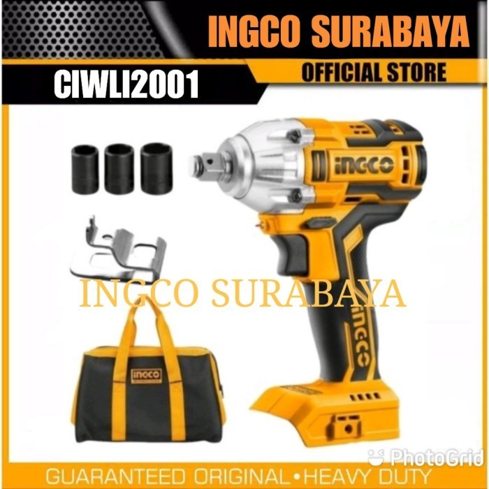 Jual INGCO CIWLI2001 IMPACT WRENCH CORDLESS UNIT ONLY BOR BUKA BAUT ...