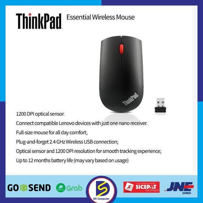 Jual Lenovo Thinkpad Essential Wireless Mouse Original 100% Model ...