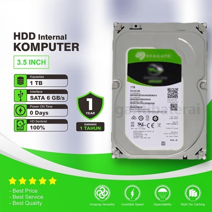Jual Hardisk 1Tb Barracuda Sata 3,5" Baru Promo Hdd 1Tb For Pc Cpu ...