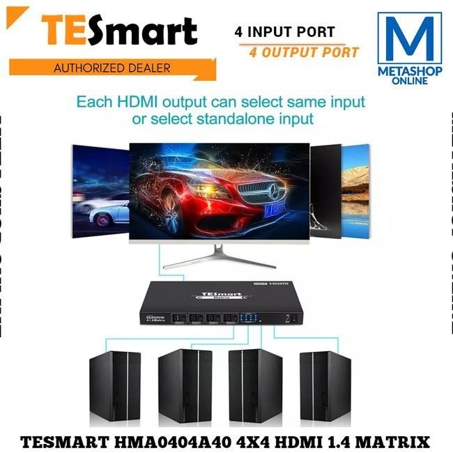 Jual READY ZL TESmart 4X4 HDMI Matrix 4 Input 4 Output Switcher ...