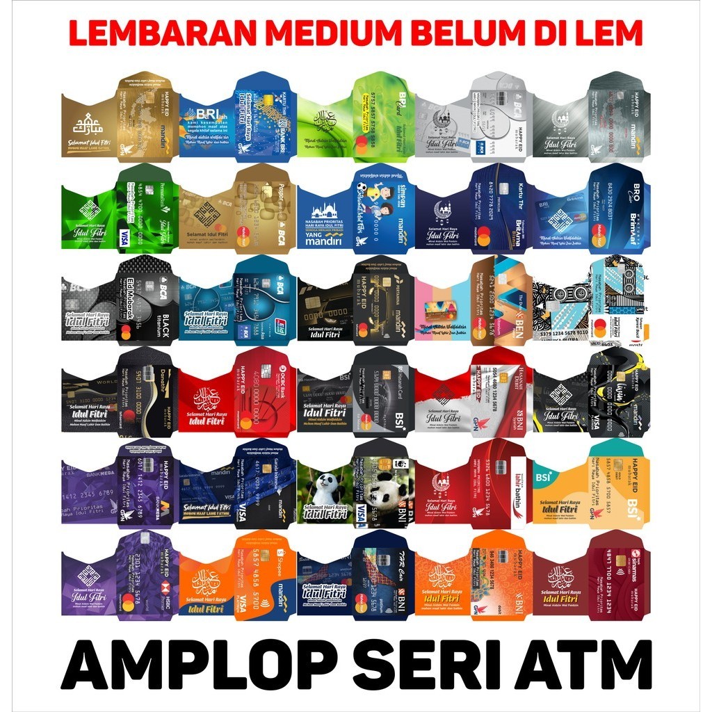 Jual amplop motif ATM, 1000 LEMBAR AMPLOP LEBARAN MEDIUM. (Lembaran ...