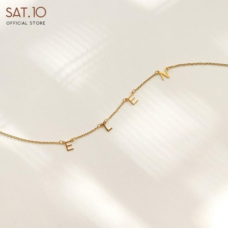 Jual PROMO SAT.10 Desain Original - Kalung Rantai Cable Custom Alfabet ...