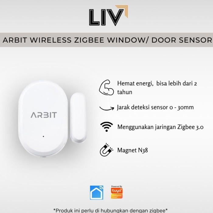Jual ARBIT Zigbee Smart Door / Window Sensor TUYA Security Device ...